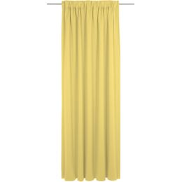 Vorhang Adam "Uni Collection light" Gr. 1, gelb, B:142cm H:145cm, Jacquard, Baumwolle, Gardinen, aus 100% Bio-Baumwolle