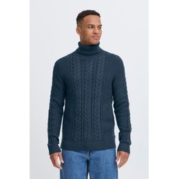 Stehkragenpullover Blend "BHBASIM Roll", Herren, Gr. L, cornstalk, Strick, Obermaterial: 50% Baumwolle, 47% Polyacryl, 3% Nylon, unifarben, regular fit normal, Rippbündchen, Pullover