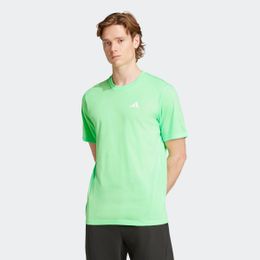 T-Shirt adidas Performance "TR-ES FR T", Damen, Gr. L, lime burst, wei&szlig;, Obermaterial: 70% Polyester, 30% Baumwolle, normal, Rundhals, Shirts T-Shirt