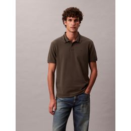 Poloshirt Calvin Klein Jeans "SS CSL PQ CLSSC TPPD", Herren, Gr. M, grau, Jersey, Obermaterial: 100% Baumwolle, Casual, klassisch normal, Rundhals, eingesetzt angesetztes Bündchen, Shirts, Mit Rundhalsausschnitt
