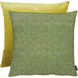 Dekokissen my home "DIA" Gr. 1, grün (grün, gemustert), B:46cm L:46cm, Bezug: 55% Polyacryl, 45% Polyester, Dekokissen_Sitzkissen_Kissenhüllen