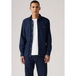 Levi's Jeanshemd LEVI'S "LS BATTERY HM SHIRT SLIM", Herren, Gr. M, N-Gr, mookie schwarz wash, Denim/Jeans, Obermaterial: 80% Baumwolle, 19% Polyester, 1% Elasthan, Casual, slim fit, Hemden, aus pflegeleichtem Baumwollmix