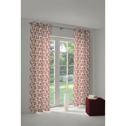 Vorhang Adam "Good Old Days" Gr. 1, rot (dunkelrot), B:145cm H:145cm, Jacquard, Baumwolle (Bio-Baumwolle), Gardinen, aus 100% Bio-Baumwolle