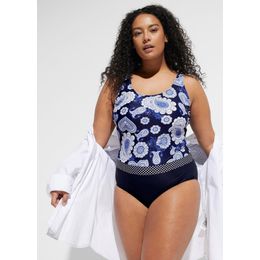 bonprix Medium Shape-Badeanzug, blau