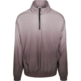 Allwetterjacke Urban Classics "Urban Classics Herren Gradient Pull Over Jacket", Herren, Gr. M, schwarz (schwarz, grau), 100% Polyester, Casual, loose fit, amerikanischer Ausschnitt, Jacken