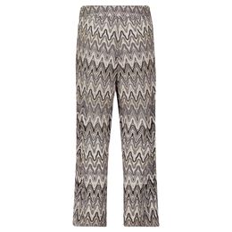 Marlene-Hose Betty Barclay "Damen Marlene-Hose mit hohem Bund", Damen, Gr. 36, Normalgrößen, schwarz-weiß (weiß, schwarz), Obermaterial: 100% Polyester. Futter: 100% Polyester., Modisch, relaxed fit 3/4-Länge, Hosen, Material
