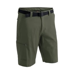 Funktionsshorts Maier Sports "Huang", Herren, Gr. 68, Normalgrößen, grün (moosgrün), 90%Polyamid, 10% Elasthan, Hosen, Herren Shorts, kurze Outdoor-Hose, Bermudas mit 4 Taschen, Regular Fit