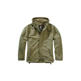 Allwetterjacke Brandit "Brandit Herren Windbreaker Frontzip", Herren, Gr. S, grün (olive), 100% Polyester, unifarben, normal, ohne Ausschnitt, Jacken