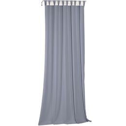 Vorhang WIRTH "Newbury" Gr. 1, blau (mittelblau), B:65cm H:125cm, Jacquard, Baumwolle, Polyester, Gardinen