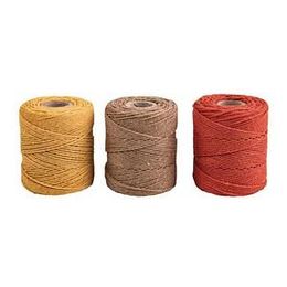 Rayher Makramee Garn selfgelb, natur, terrakotta Ø 1,0 mm 3 St.