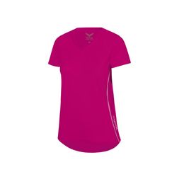 T-Shirt TRIGEMA "TRIGEMA Sportshirt COOLMAX", Damen, Gr. M, pink (magenta), 100% Polyester (recycelt), Shirts