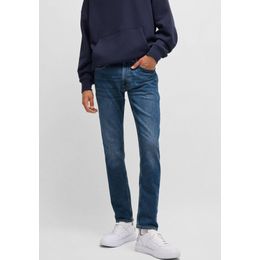 Slim-fit-Jeans HUGO BLUE "Zane", Herren, Gr. 33, Länge 36, blau (navy419), Denim/Jeans, Obermaterial: 98% Baumwolle, 2% Elasthan, unifarben, slim fit lang, Jeans, mit angesetztem Bund