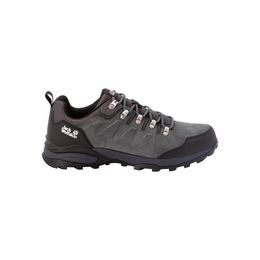 Hikingschuh Jack Wolfskin "REFUGIO TEXAPORE LOW M", Gr. UK6-EU395, Normalschaft, grau (grau, schwarz), Main Material Second Material 100% Polyamide Lining Sole 100% Rubber/ EVA, Schuhe