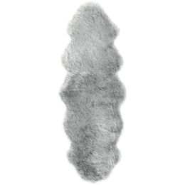 Teppich HEINE HOME Gr. 1, grau, B:68cm H:70mm L:100cm, Lammfell, Lammwolle, Teppiche, Fellteppich Schurwollteppich Teppich
