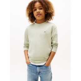 Langarmshirt Tommy Hilfiger "ESSENTIAL T-SHIRT LS", Jungen, Gr. 74, misty sage, Single Jersey, Obermaterial: 100% Baumwolle, unifarben, regular fit hüftlang, Rundhals, Bündchen, Shirts, für Kinder bis 16 Jahre, Markenlogo