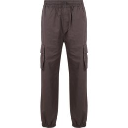 Cargohose DEF "DEF DEF Jumpa Cargopants", Herren, Gr. L, US-Größen, grau (anthrazit), 100% Polyester, unifarben, normal, Hosen