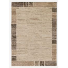 Teppich OCI DIE TEPPICHMARKE "Natura Silk Greny" Gr. 31, braun, B:140cm H:20mm L:200cm, Seide, Wolle, Teppiche, handgeknüpft, Wohnzimmer