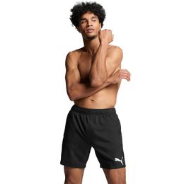 Badeshorts Puma "Puma SWIM MEN MID SHORTS", Herren, Gr. XS, N-Gr, schwarz, Web, Polyester, unifarben, Badehosen, mit elastischem Bund, Seitentaschen