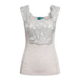 TOOche Top 'Frosted Elegance' Damen Gr&ouml;&szlig;e L creme / grau