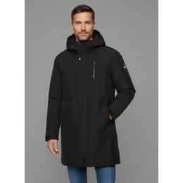 Funktionsparka Polarino "Nordgren", Herren, Gr. 46, schwarz, Web, Obermaterial: 100% Polyester. Futter: 100% Polyester. Wattierung: 100% Polyester, verstellbar mit Druckknopf, Jacken, atmungsaktiv, wasserdicht, winddicht, mit gefütterter Kapuze