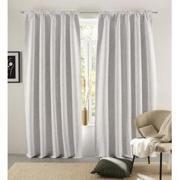 Verdunkelungsvorhang "Marusha" Gr. 4, creme, B:135cm H:245cm, Polyester, Polyester, LeGer Home by Lena Gercke, Gardinen, Verdunkelnder Vorhang, blickdicht, Leinenoptik, verschiede Größen