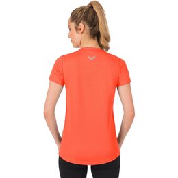 T-Shirt TRIGEMA "TRIGEMA Sportshirt COOLMAX", Damen, Gr. L, rot (powerrot), 100% Polyester (recycelt), Shirts