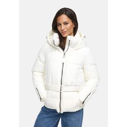 Winterjacke Marikoo "Aleynaa", Damen, Gr. L, weiß (sanftes weiß), Obermaterial: 100% Polyester / Innenmaterial: 100% Polyester / Futter & Wattierung: 100% Polyester, Jacken, mit extra hohem Kragen und elastischem Taillengürtel
