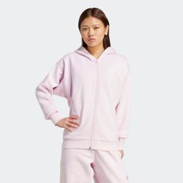 Kapuzensweatshirt adidas Sportswear "W ALL SZN FZ HD", Damen, Gr. L, transparent (clear pink), Obermaterial: 70% Baumwolle, 30% Polyester, Sweatshirts