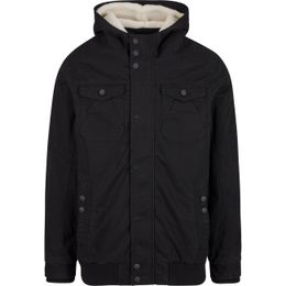 Winterjacke Brandit "Brandit Brandit Men Meadow Jacket", Herren, Gr. S, schwarz, 100% Baumwolle, unifarben, normal, ohne Ausschnitt, Jacken