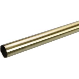 Gardinenstange Liedeco "Gardinenrohr, Stilrohr, Gardinenstange 16 mm "Esperanca" Gr. 4, schwarz (messingfarben, schwarz), L:240cm &Oslash;:16mm, Gardinenstangen