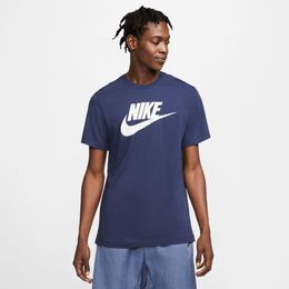 T-Shirt Nike Sportswear "MEN'S T-SHIRT", Herren, Gr. L, blau (marine), Obermaterial: 100% Baumwolle, normal, Rundhals, Shirts
