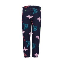 Sweathose Blue Seven, Mädchen, Gr. 104, N-Gr, blau (nachtblau), Sweatware, Obermaterial: 80% Baumwolle, 20% Polyester, bedruckt, regular fit knöchellang, Hosen, mit süßem Alloverprint