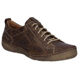 Schnürschuh Josef Seibel "Fergey 56", Damen, Gr. 40, braun, Leder, Schuhe, Freizeitschuh, Halbschuh, Schnürschuh mit herausnehmbarer Innensohle