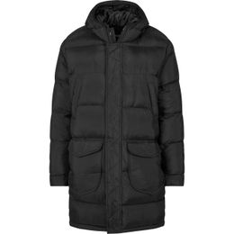Winterjacke 2Y STUDIOS "2Y Studios Herren 2Y Long Puffer Jacket", Herren, Gr. M, schwarz, 100% Polyester, unifarben, normal, ohne Ausschnitt, Jacken
