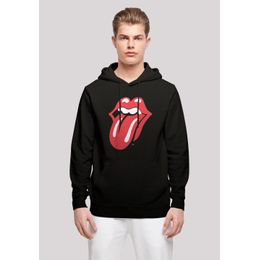 Kapuzenpullover F4NT4STIC "The Rolling Stones Zunge", Herren, Gr. S, schwarz, Obermaterial: 50% Baumwolle, 50% Polyester, relaxed fit, Pullover, Premium Qualität