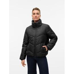 Véro Moda Steppjacke VERO MODA "VMLIGARIO SHORT JACKET BOO", Damen, Gr. L, schwarz, Web, Obermaterial: 100% Polyester, unifarben, regular fit, elastischer Bund, Jacken