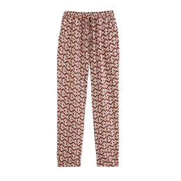 Schlupfhose Classic Basics, Damen, Gr. 44, Normalgrößen, braun (rotbraun, gemustert), 100% Viskose, unifarben, lang, Hosen