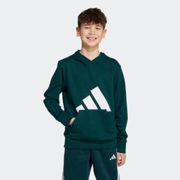 Kapuzensweatshirt adidas Sportswear "J BL FT HD 280", Kinder, Gr. 152, weiß (aurora ivy, weiß), Obermaterial: 55% Baumwolle, 36% Polyester, 9% Viskose, Sweatshirts