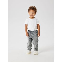 Bequeme Jeans name it "NMMBEN TAP JEANS 8940-BF NOOS", Jungen, Gr. 104, N-Gr, blau (medium grau denim), Denim/Jeans, Obermaterial: 98% Baumwolle, 2% Elasthan, Abriebeffekte, regular fit lang, Jeans