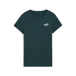 T-Shirt Puma "ESS SMALL NO. 1 LOGO TEE (S)", Damen, Gr. L, grün terrain, Jersey, Obermaterial: 100% Baumwolle, unifarben, Sportlich, regular fit normal, Rundhals, Shirts
