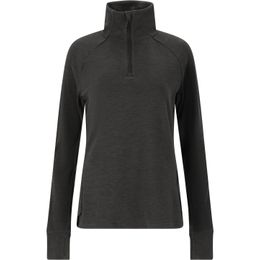 Fleeceshirt WHISTLER "Kajsa Jr.", Jungen, Gr. 152, schwarz, 92% Polyester, 8% Elasthan, unifarben, normal, ohne Ausschnitt, Shirts, mit atmungsaktiver und w&auml;rmender Qualit&auml;t