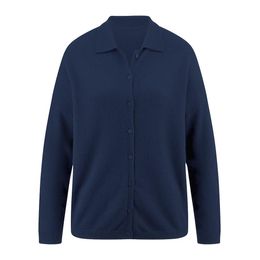 Peter Hahn - Strickjacke aus 100% Kaschmir, blau, Gr. 38 / S - Kaschmir