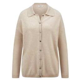 Peter Hahn - Strickjacke aus 100% Kaschmir, beige, Gr. 44 / L - Kaschmir