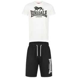 Lonsdale Set 'Mair': T-Shirt und Shorts Herren Gr&ouml;&szlig;e XXL schwarz / wei&szlig;