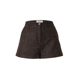 EDITED Shorts aus Wollmix 'Hayden' Damen Gr&ouml;&szlig;e 40 braun / schwarz / wei&szlig;