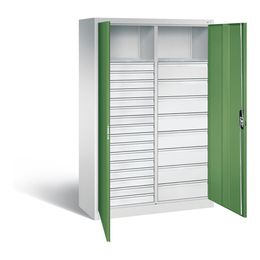 C+P Werkzeugschrank Acurado, H1950xB1200xT500mm, Front Resedagrün, Korpus Lichtgrau (8931-303) ; C + P Möbelsysteme (8931-303|S10043)