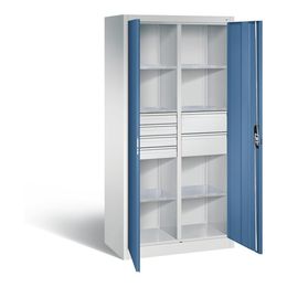 C+P Werkzeugschrank Acurado, H1950xB930xT500mm, Front Fernblau, Korpus Lichtgrau (8921-3041) ; C + P Möbelsysteme (8921-3041|S10182)