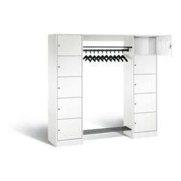 C+P Offene Garderobe Serie 8070, H1950xB1870xT480mm, Front Verkehrswei&szlig;, Korpus Verkehrswei&szlig; (82710-00) ; C + P M&ouml;belsysteme (82710-00|S10367)
