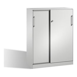 C+P Schiebet&uuml;renschrank Asisto, H1310xB1000xT435mm, Front Lichtgrau, Korpus Lichtgrau ; C + P M&ouml;belsysteme (142032-000|S10020)