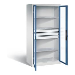 C+P Werkzeugschrank Acurado, H1950xB930xT600mm, Front Fernblau, Korpus Lichtgrau (8922-5530) ; C + P Möbelsysteme (8922-5530|S10060)